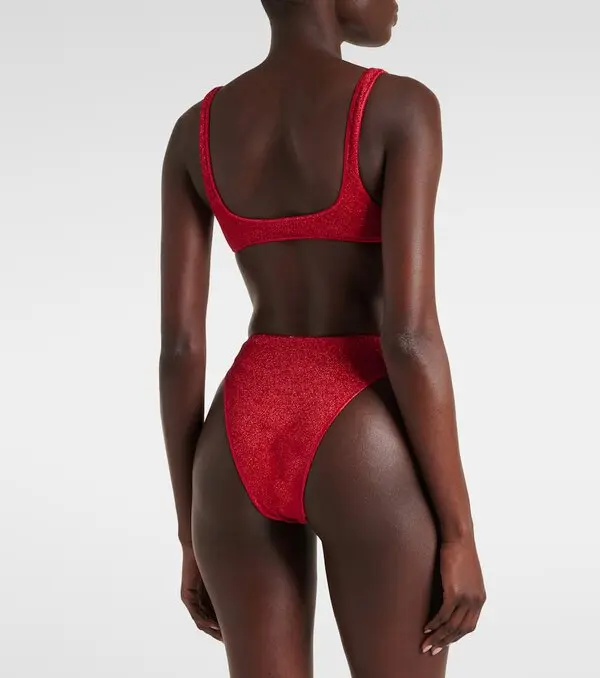 Oseree Lamé Bikini - Red