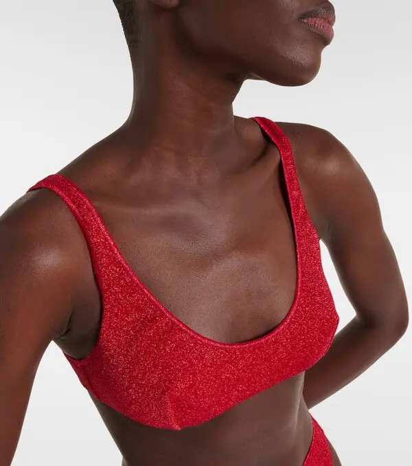 Oseree Lamé Bikini - Red