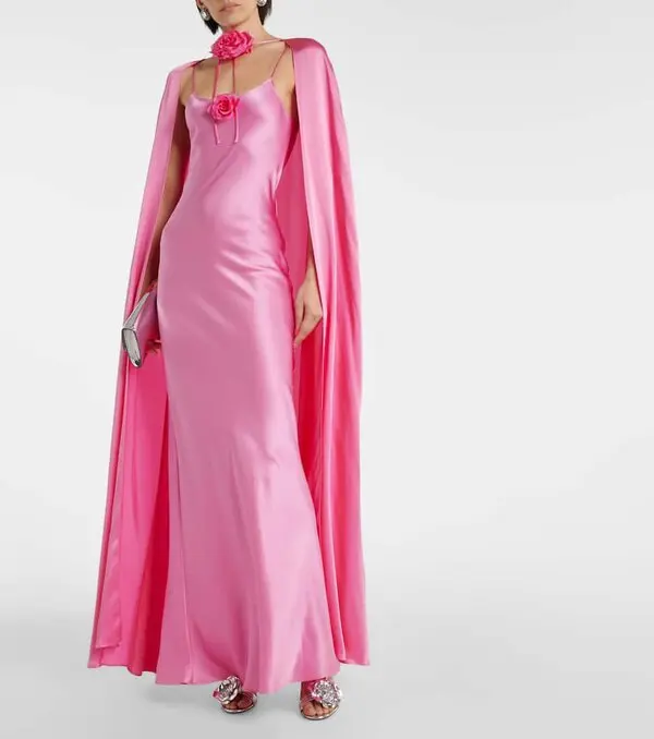 RODARTE Caped Silk Gown