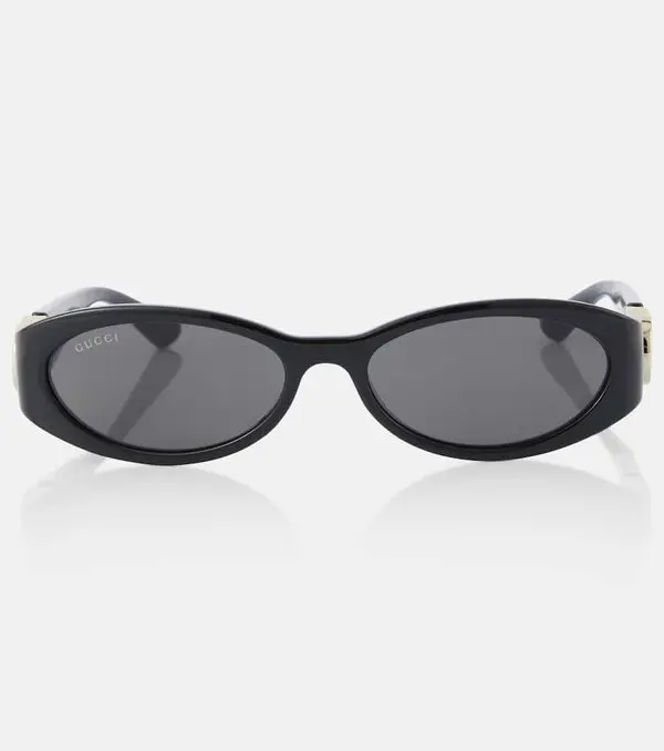 Gucci Interlocking G Oval Sunglasses - Black