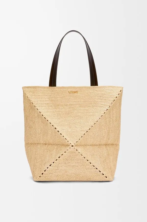 Loewe Luxury Xl Puzzle Fold Tote - Natural/black