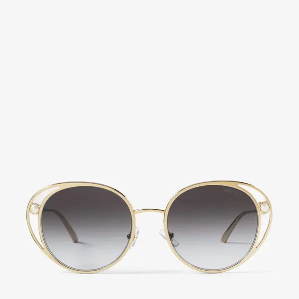 JIMMY CHOO Angela Oval Sunglasses - Gradient Grey