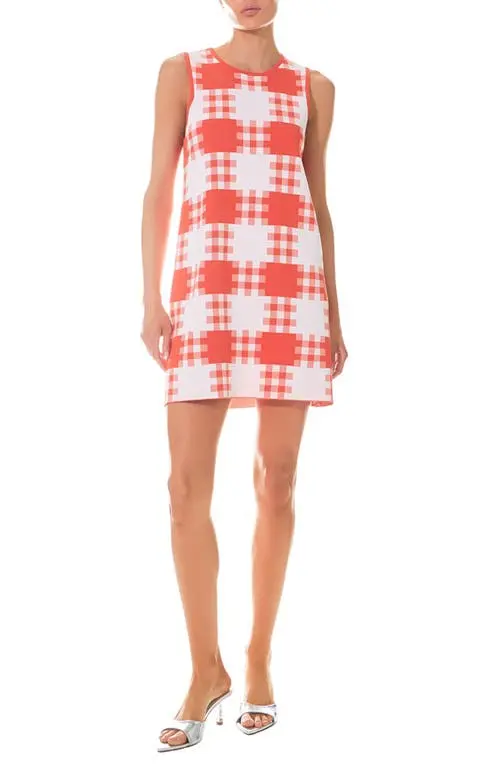 GREY LAB Gingham Check Mini Sweater Dress