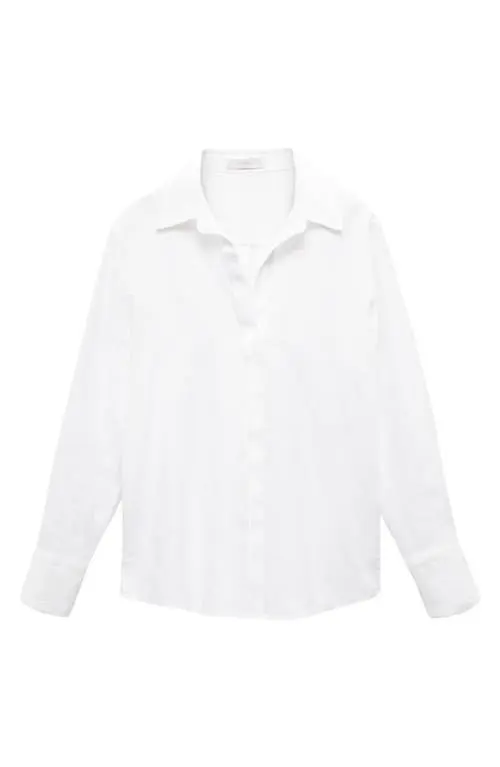 Mango Button-up Linen Shirt