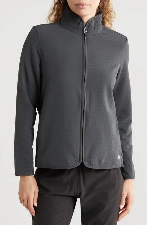 FREE FLY Grid Bonded Fleece Zip Jacket - Black Sand