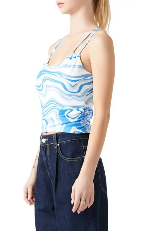 GREY LAB Marble Print Ruched Camisole