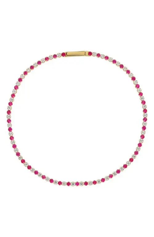 Bony Levy El Mar Tennis Bracelet - 18k Yg Diamond Ruby