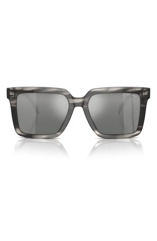 Michael Kors Abruzzo 55mm Square Sunglasses - Black Grey