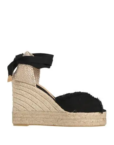 CastaÑer Textile Fiber Espadrille Sandals - Black
