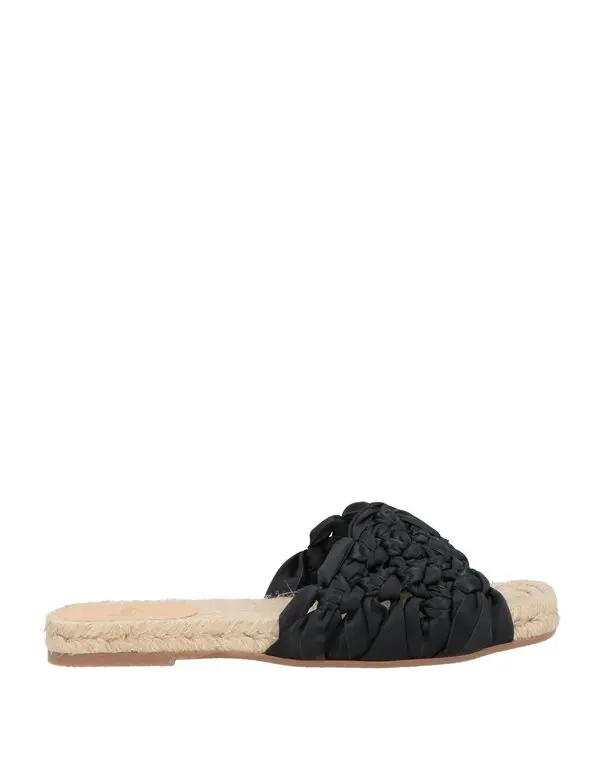 CastaÑer Textile Fiber Espadrille Sandals - Black