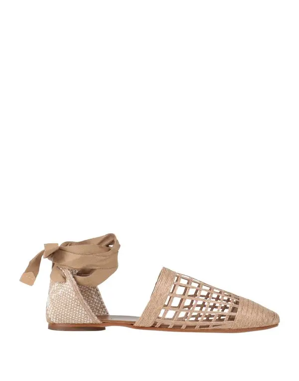 CastaÑer Ballerina Flats With Lace-up Detail