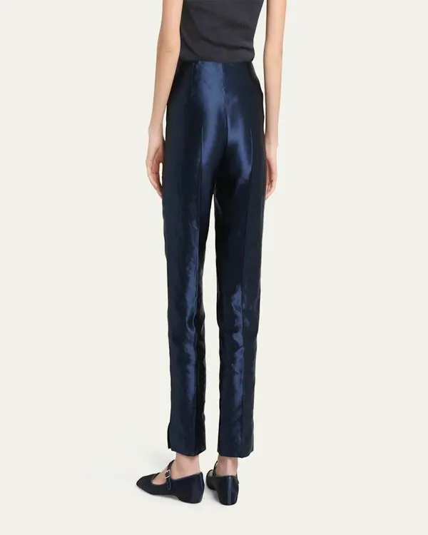 Giorgio Armani Linen Silk Straight-leg Trousers