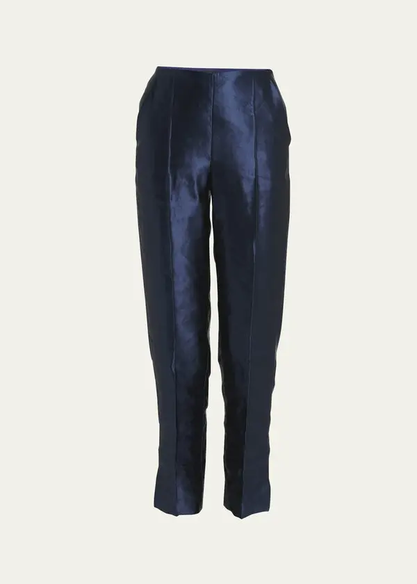 Giorgio Armani Linen Silk Straight-leg Trousers