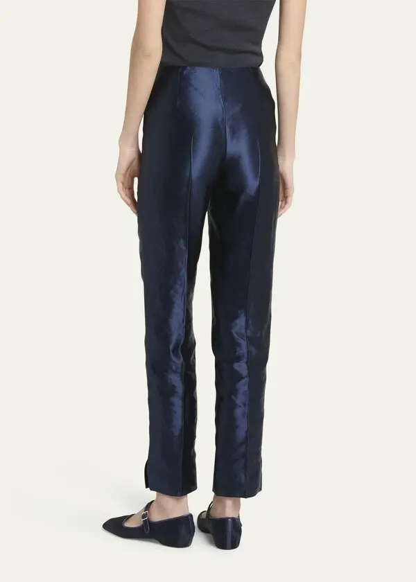 Giorgio Armani Linen Silk Straight-leg Trousers