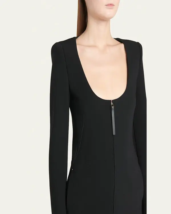 Giorgio Armani Double-jersey Virgin Wool Zip Jacket