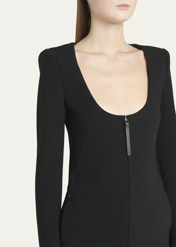 Giorgio Armani Double-jersey Virgin Wool Zip Jacket