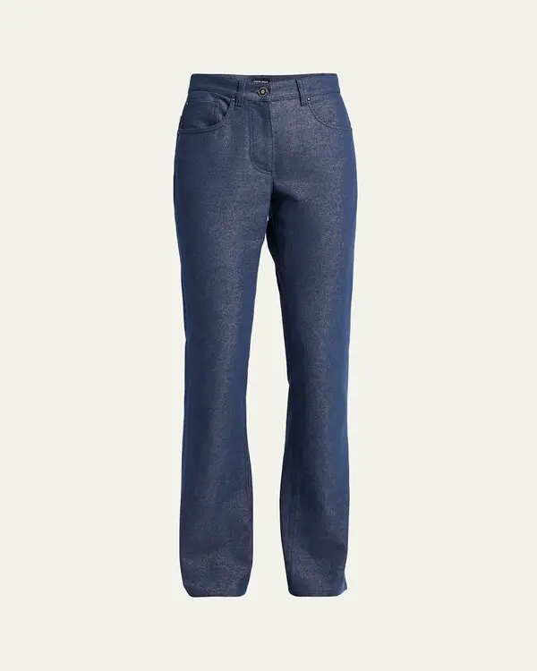 Giorgio Armani Bootleg Jeans With Logo