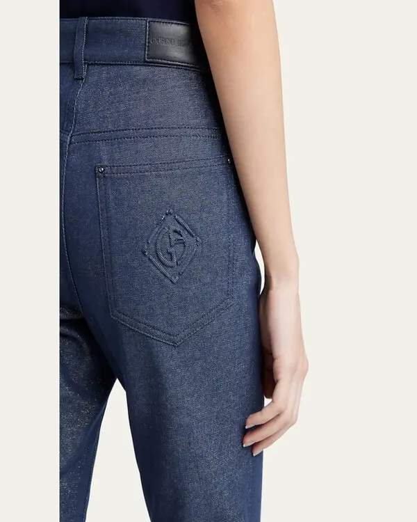 Giorgio Armani Bootleg Jeans With Logo