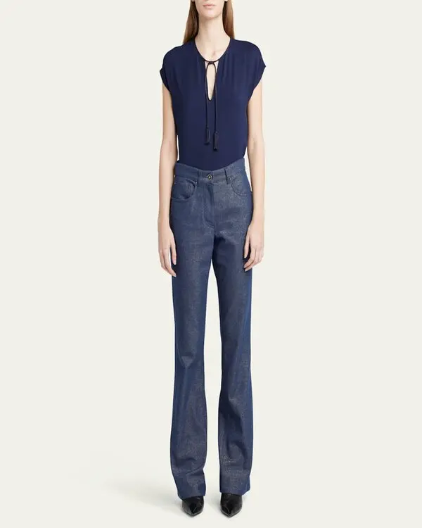Giorgio Armani Bootleg Jeans With Logo