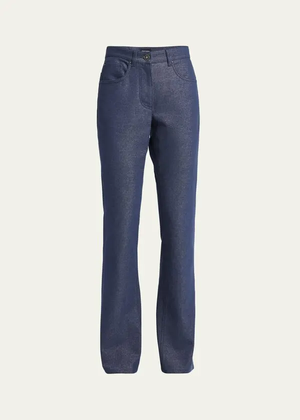 Giorgio Armani Bootleg Jeans With Logo