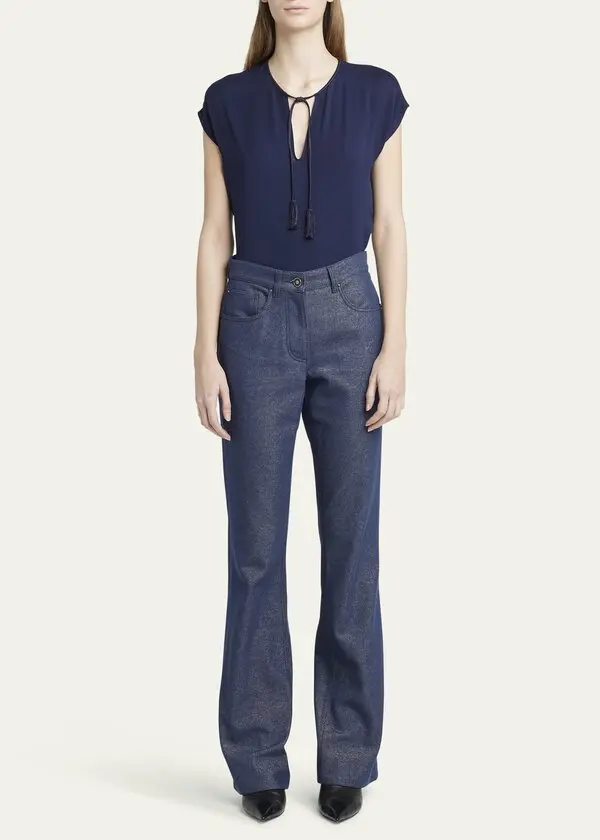 Giorgio Armani Bootleg Jeans With Logo