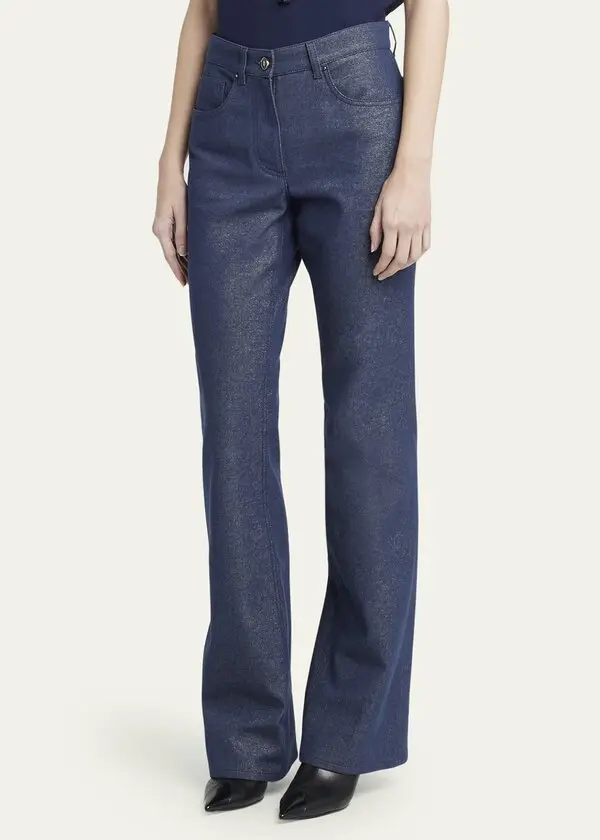 Giorgio Armani Bootleg Jeans With Logo