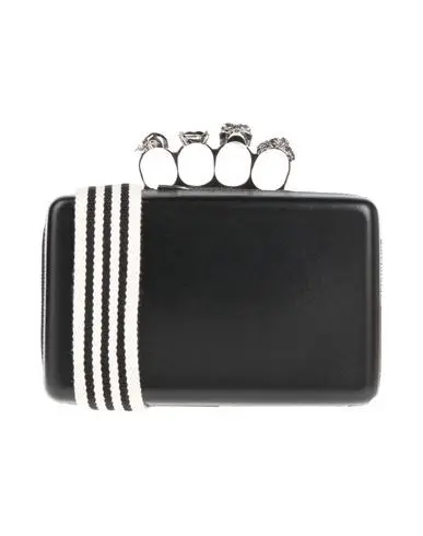 Alexander McQueen Leather Crossbody Bag With Signature Knuckle Duster Handle - Black
