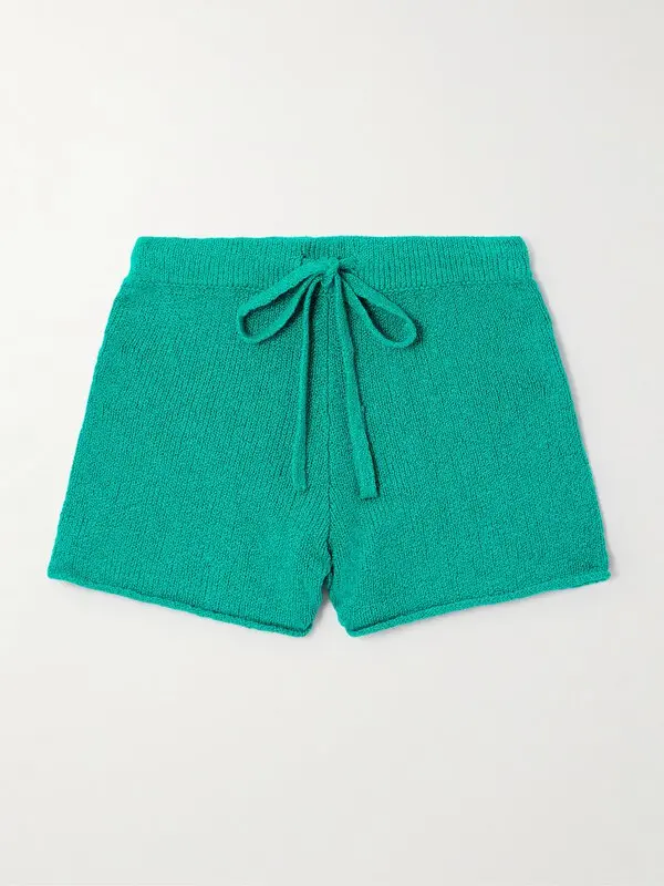 THE ELDER STATESMAN Cotton Lounge Shorts - Blue