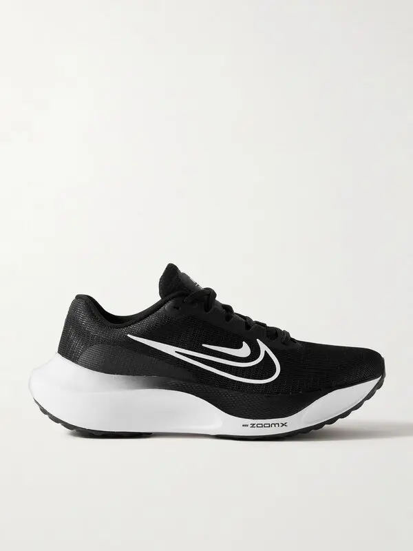 Nike Zoom Fly 5 Rubber-trimmed Mesh Sneakers - Black
