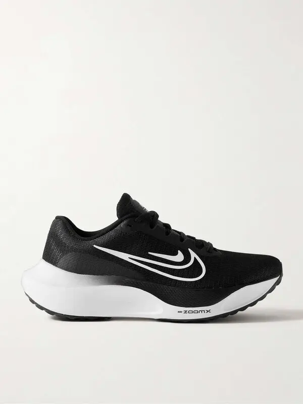 Nike Zoom Fly 5 Rubber-trimmed Mesh Sneakers - Black