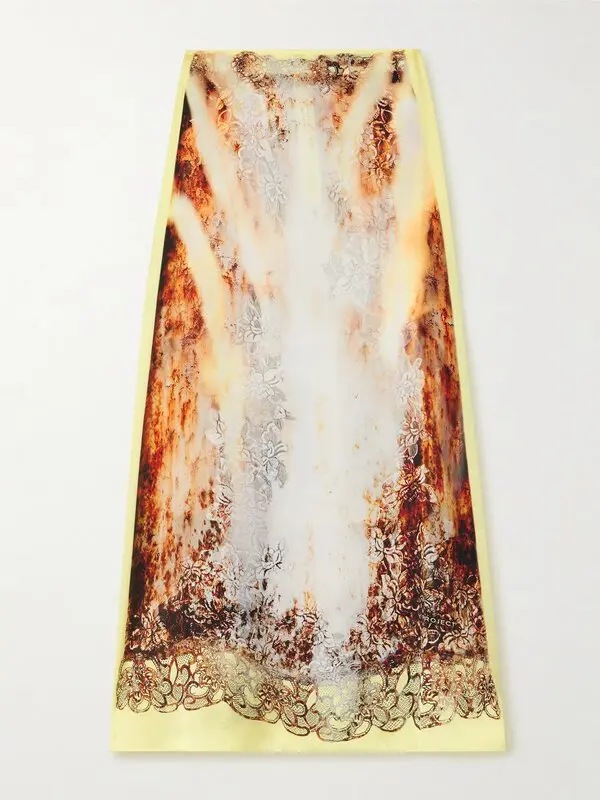 Y/project Printed Satin Maxi Skirt
