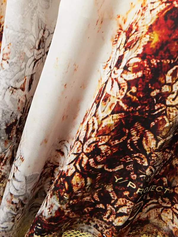 Y/project Printed Satin Maxi Skirt