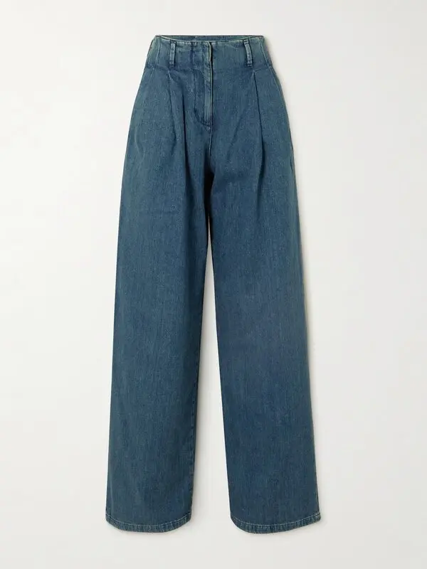 GOLDEN GOOSE Embellished High-rise Wide-leg Jeans - Blue