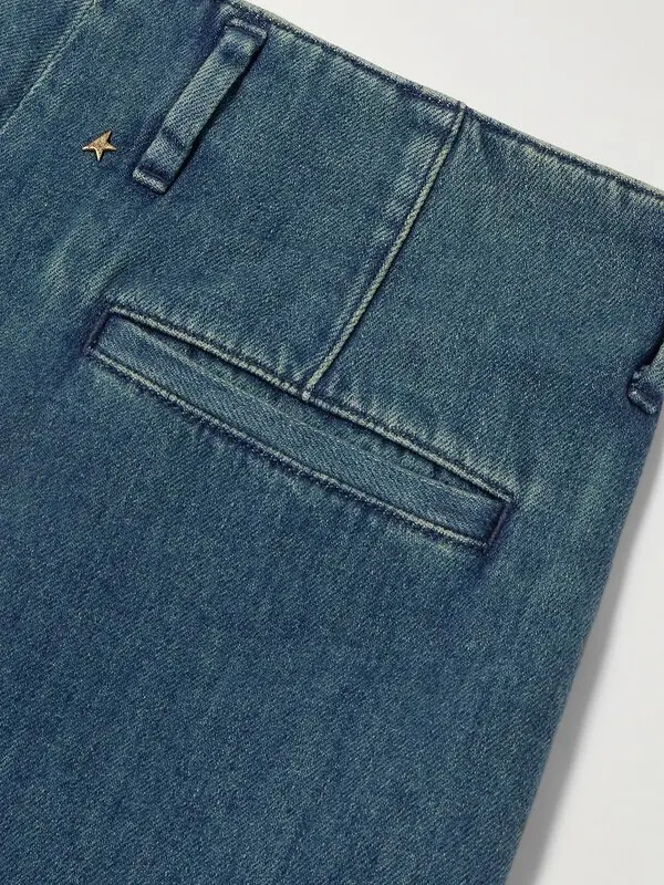 GOLDEN GOOSE Embellished High-rise Wide-leg Jeans - Blue