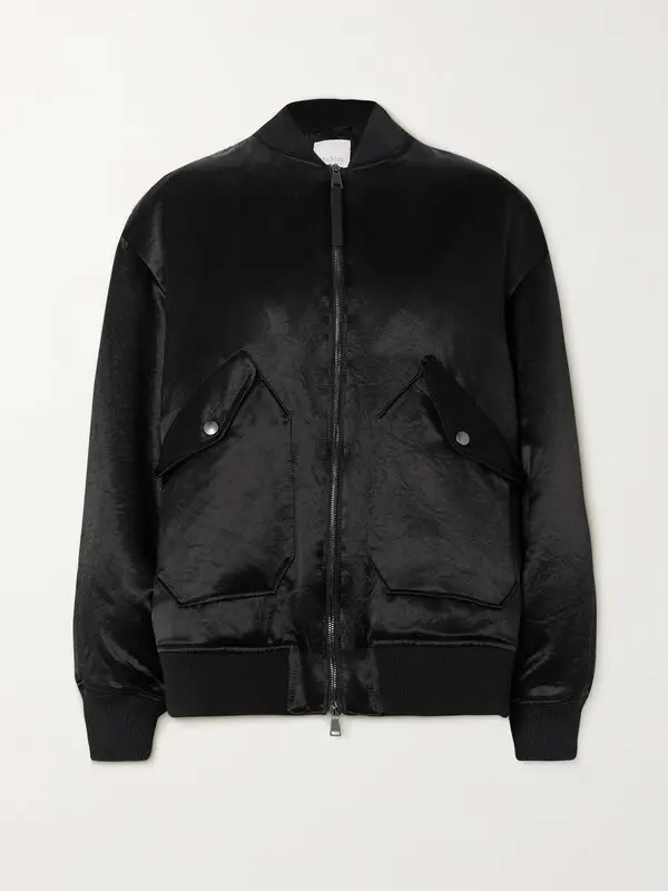 Buy Max Mara Leisure Imelde Oversized Crinkled-satin Bomber Jacket