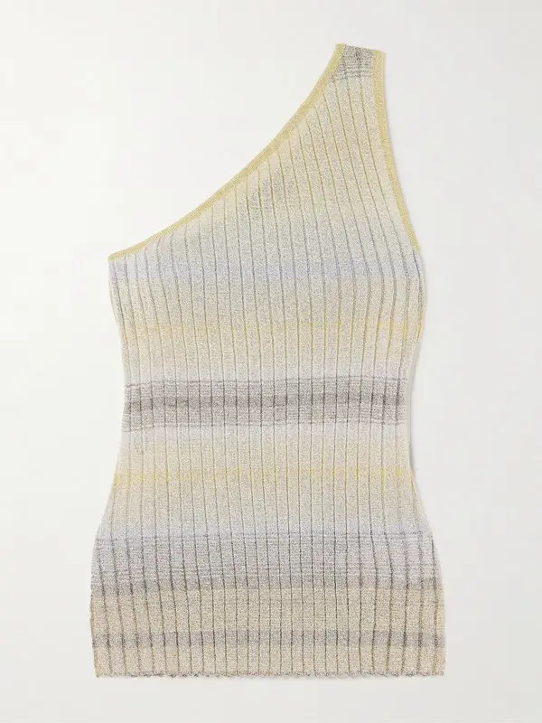 Missoni One-shoulder Ribbed-knit Top
