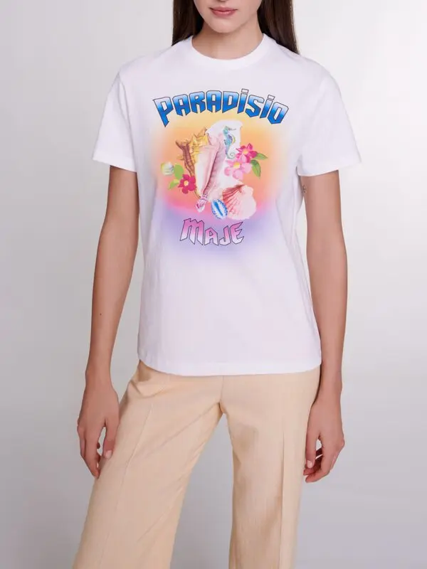 Maje Paradisio Printed T-shirt