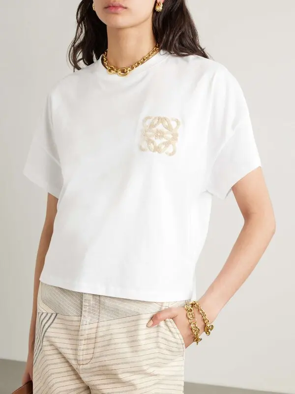 Loewe Paula'S Ibiza AppliquéD T-Shirt In White - 40% Off