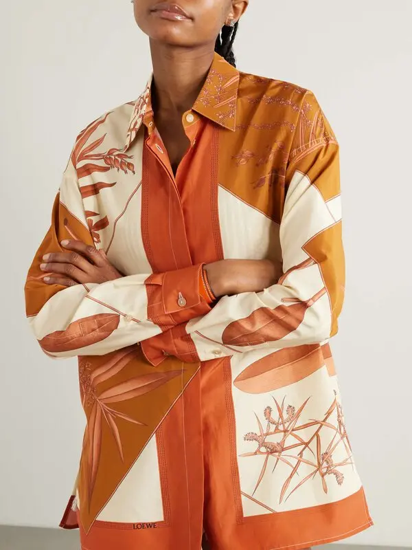 Loewe Printed Cotton And Silk-blend Shirt