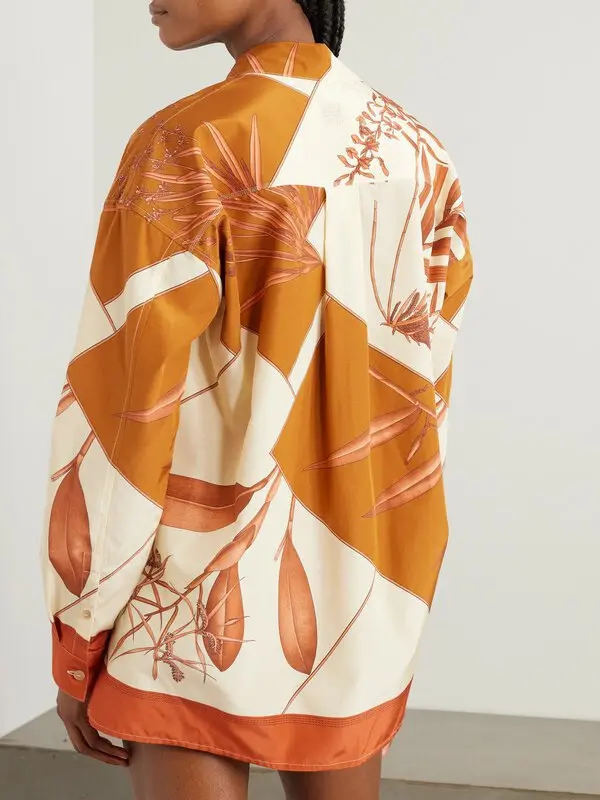 Loewe Printed Cotton And Silk-blend Shirt