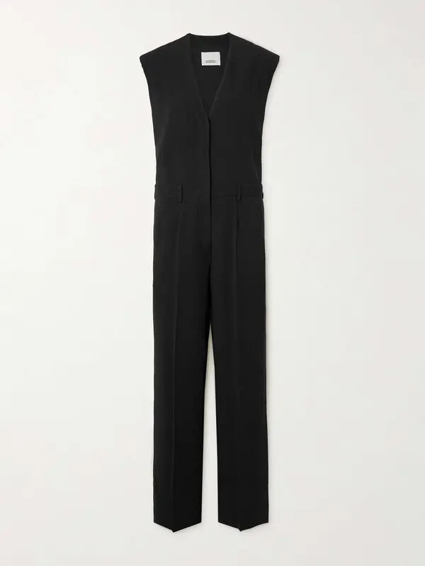 Isabel Marant Pleated Crepe Jumpsuit
