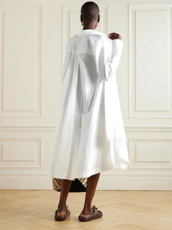 Loewe Cotton-blend Poplin Midi Shirt Dress