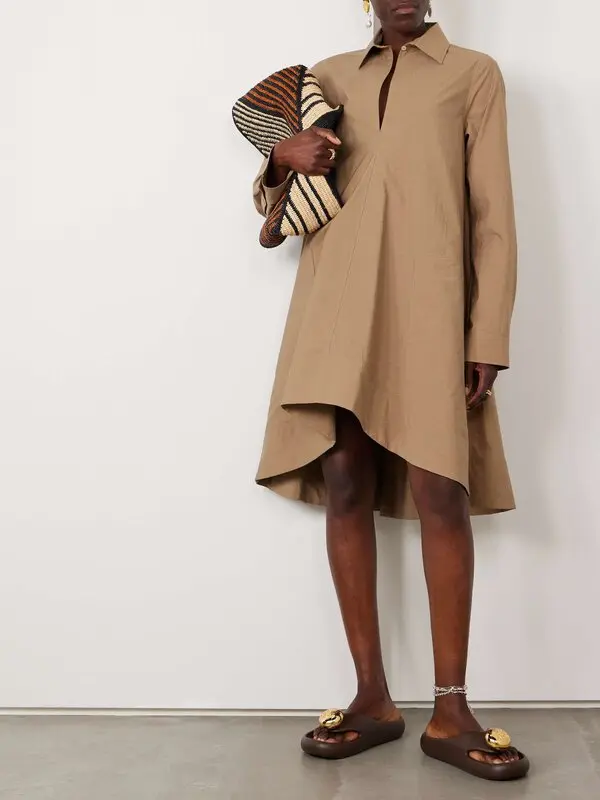 loewe cotton blend poplin dress LOEWE - Shirt Dress In Cotton Blend for Woman - 38