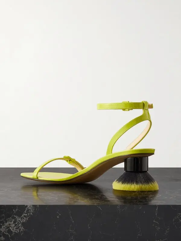 Loewe Petal Brush Patent-leather Sandals