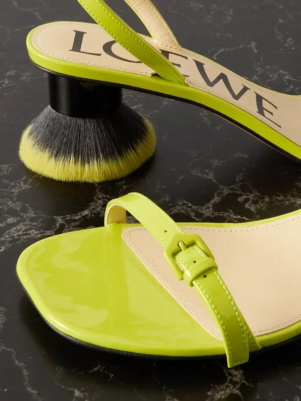 Loewe Petal Brush Patent-leather Sandals