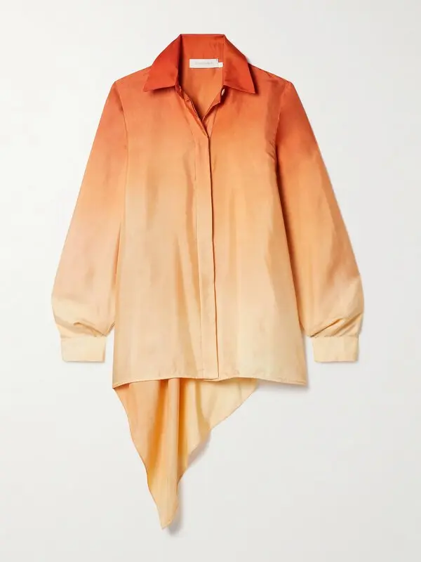 Zimmermann Tranquility Asymmetric Ombré Shirt