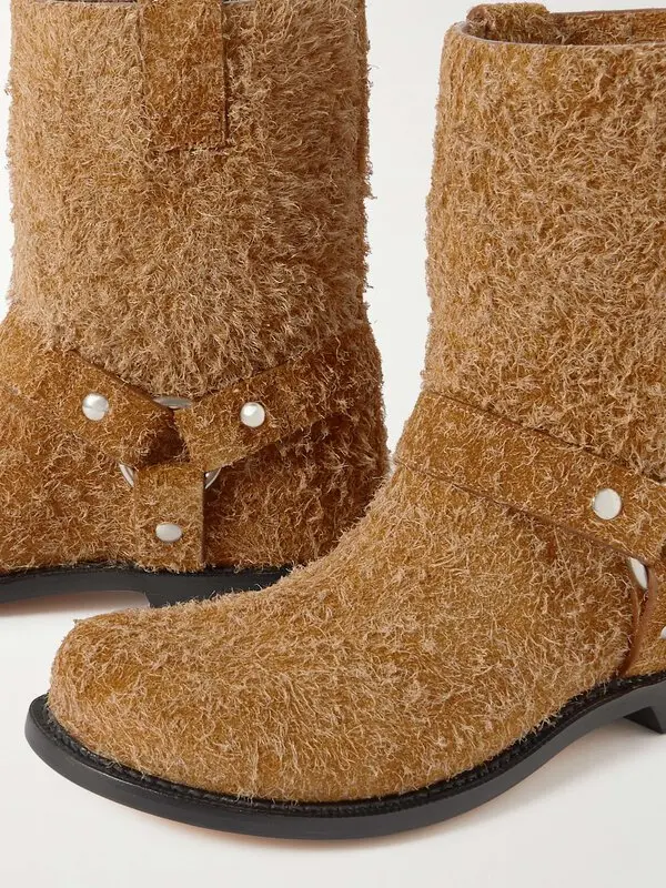 Loewe Paula's Ibiza Campo Brushed Suede Ankle Boots