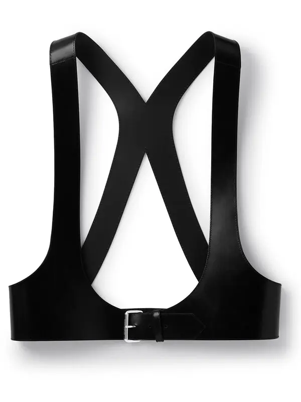 Alexander McQueen Glossed-leather Harness Belt