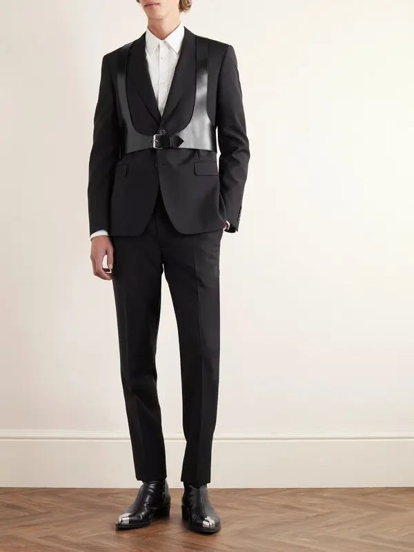 Alexander McQueen Glossed-leather Harness Belt