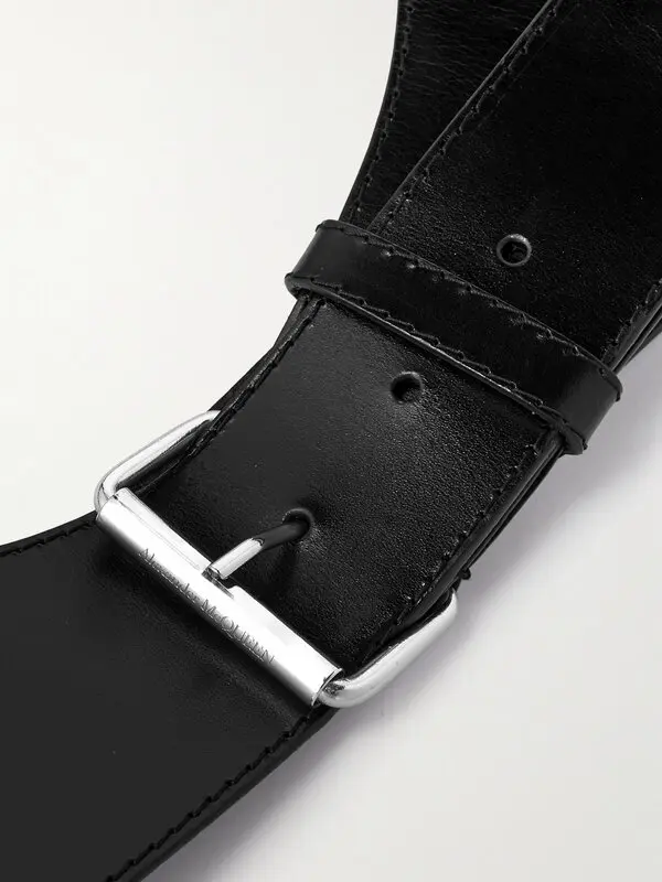 Alexander McQueen Glossed-leather Harness Belt